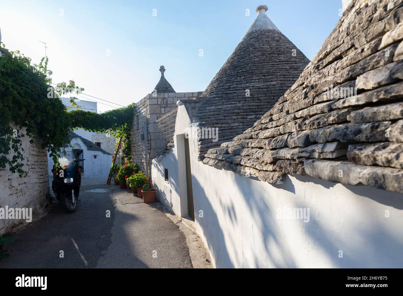 Traditional Trulli buildings in Alberobello built of local limestone ...