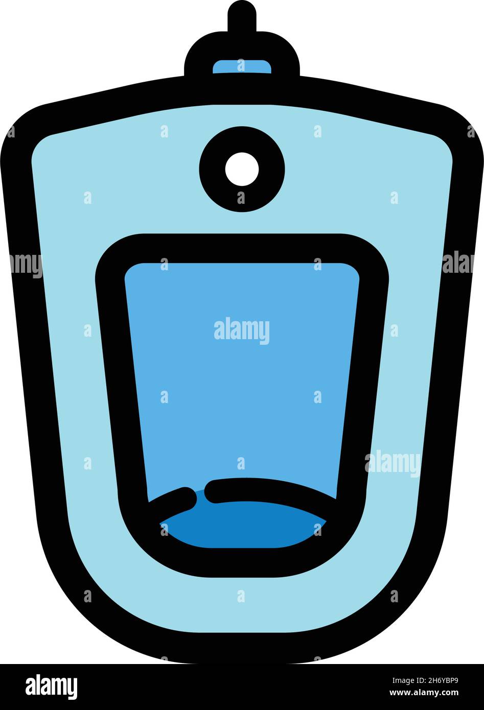 Urinal color icon isolated on white background. Vector sign, symbol for ...