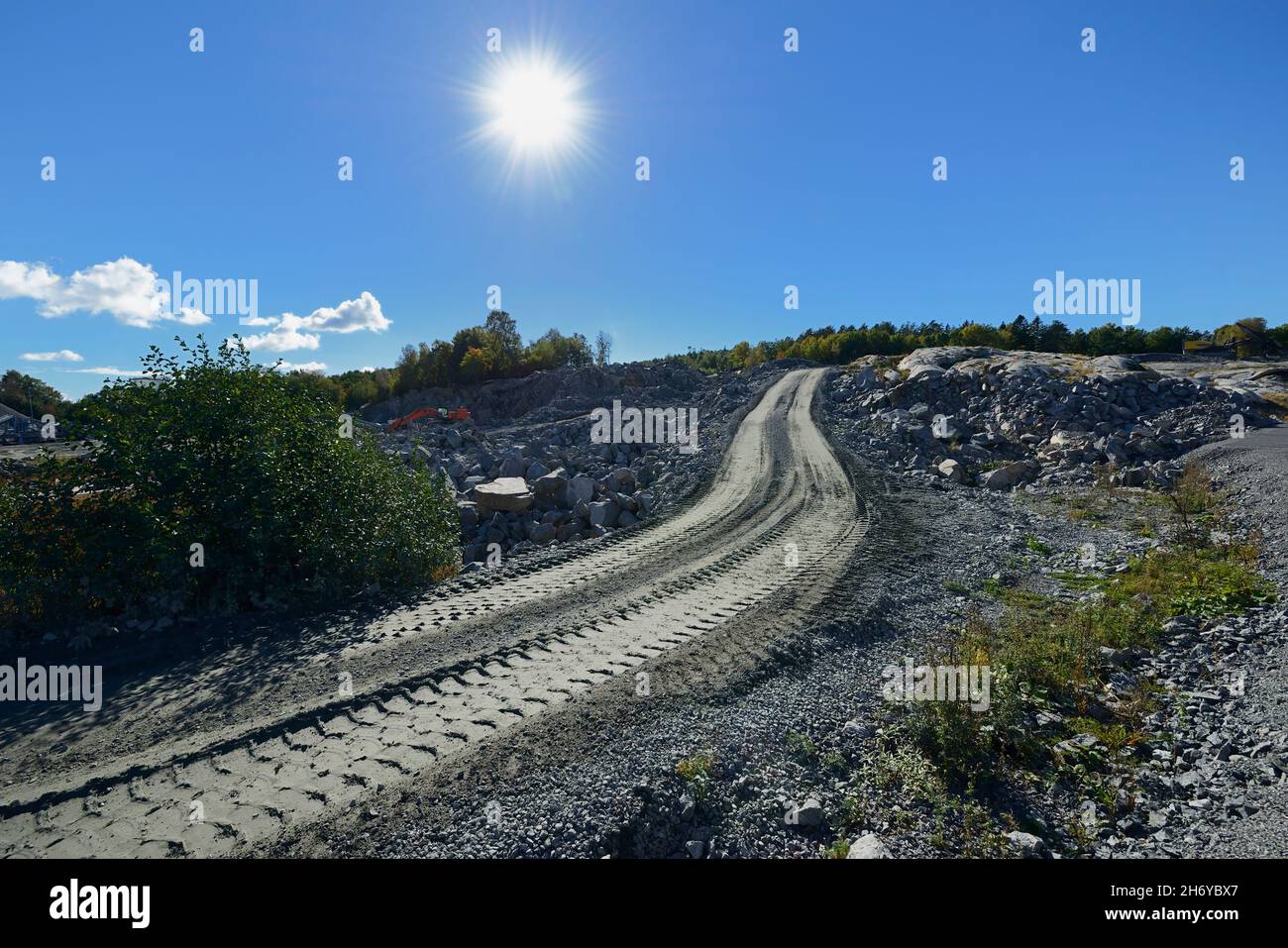 Temporary road on a building site Stock Photo - Alamy