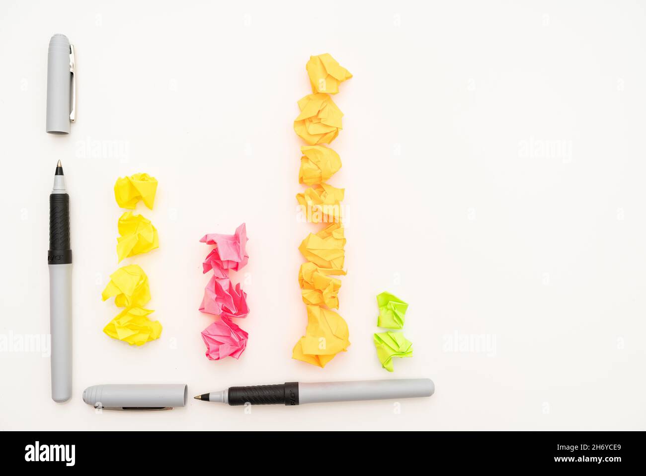 Multiple Assorted Collection Office Stationery Photo With Pens Pencils ...