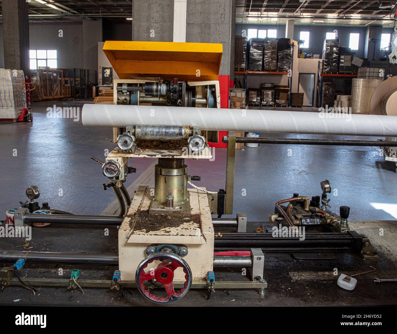 Glue machine for paper tube cores, steel metal engine, technology ...