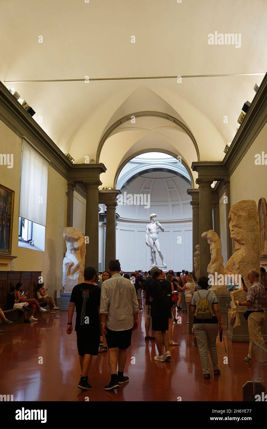 FLORENCE, ITALY - Sep 02, 2019: The David sculpture by Michelangelo at ...