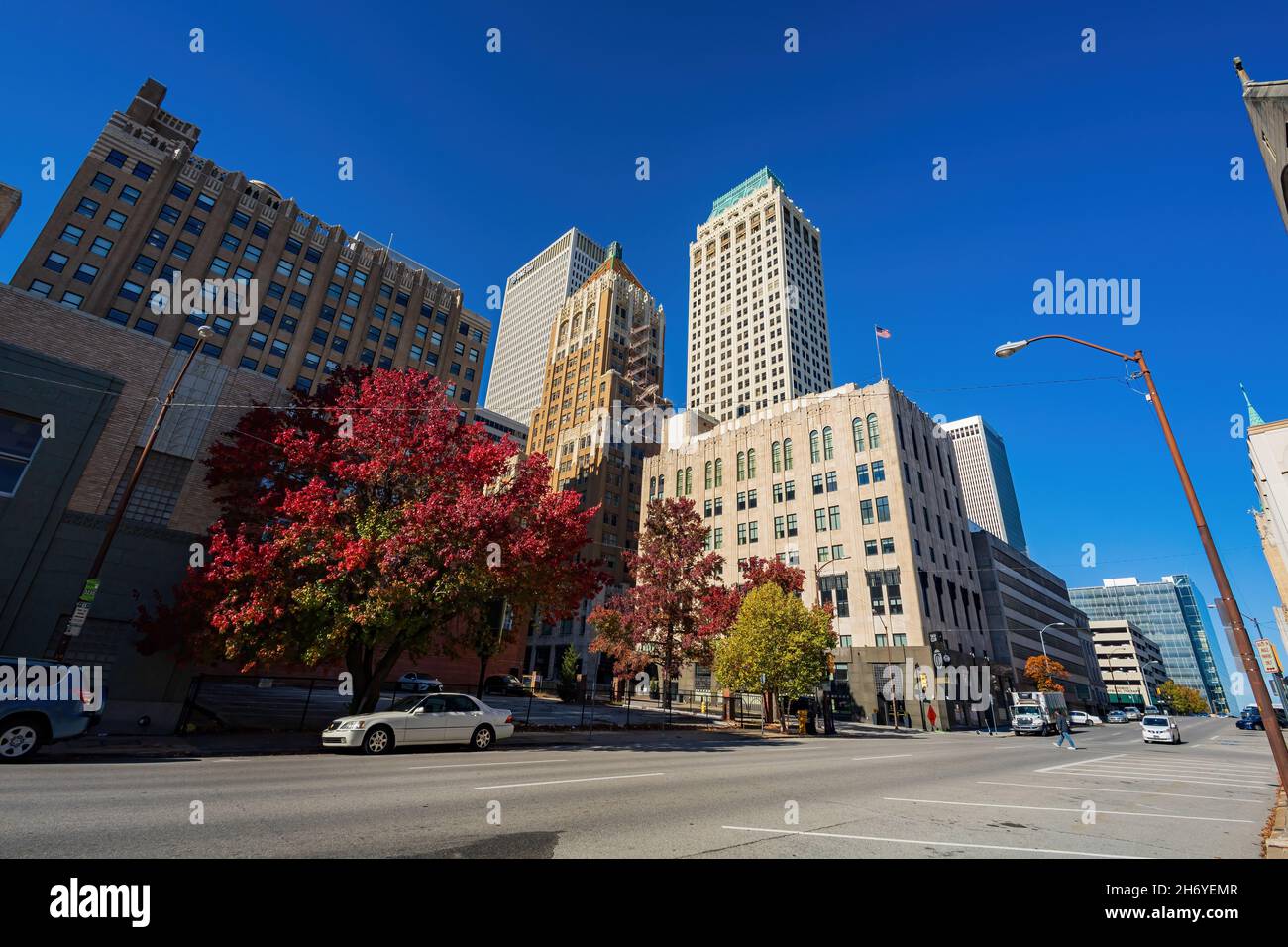 Tulsa, NOV 15 2021 - Sunny view of downtown cityscape Stock Photo - Alamy