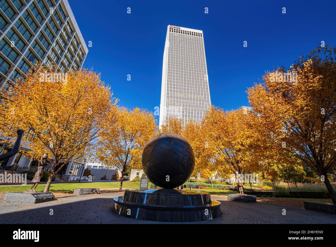 Tulsa, NOV 15 2021 - Sunny view of downtown cityscape Stock Photo - Alamy