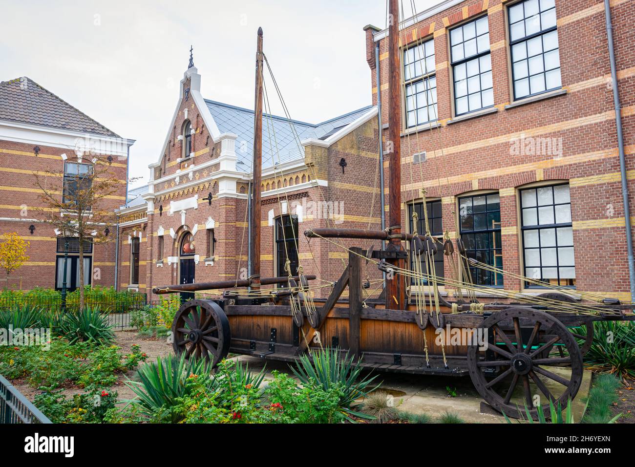 Facade of Musee Scheveningen,a museum about the history of the fishing ...