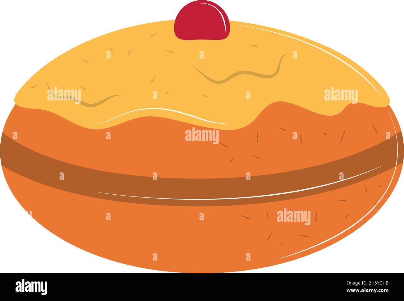 Sugary jam doughnut Stock Vector Images - Alamy