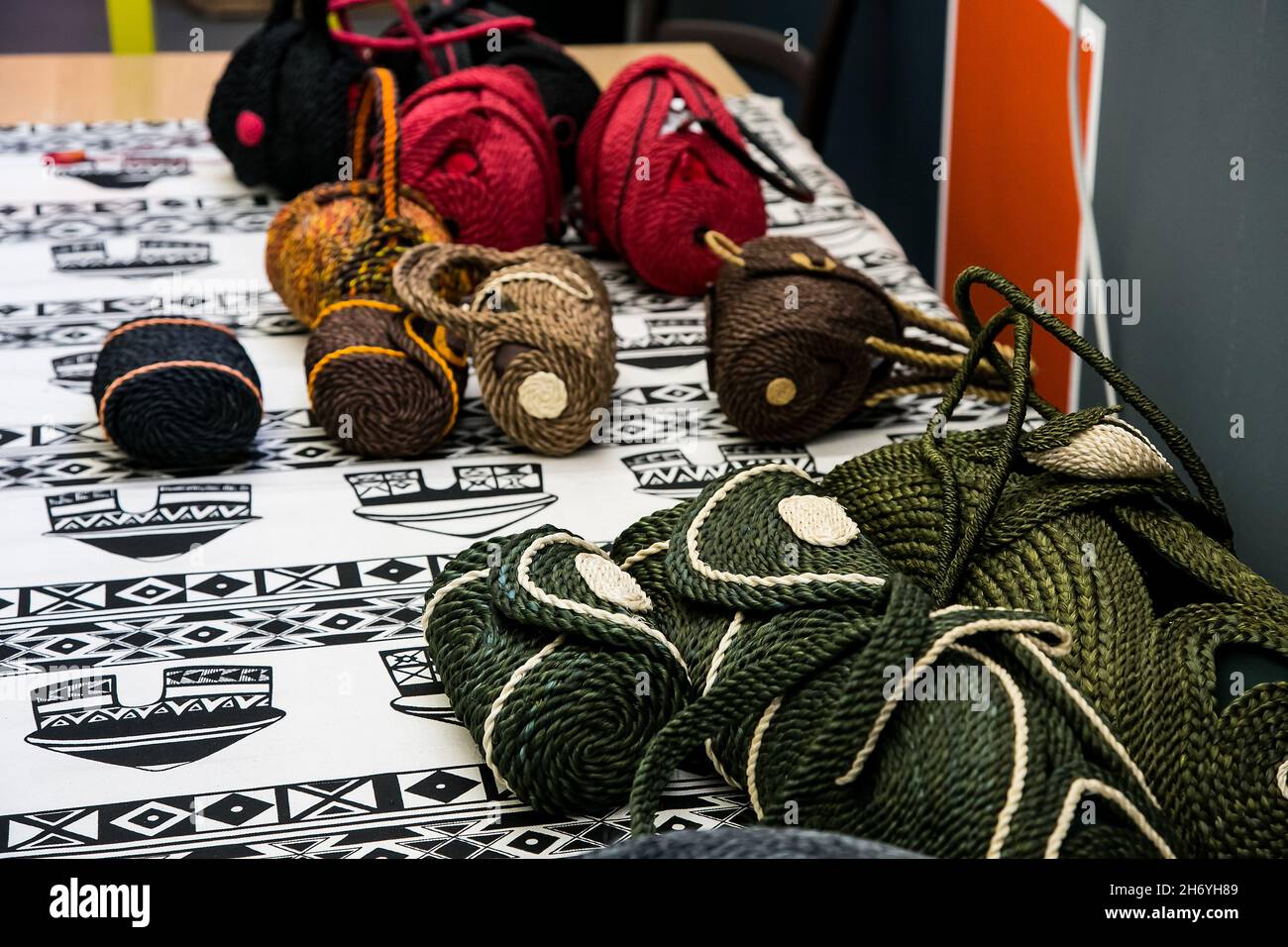 JOHANNESBURG, SOUTH AFRICA - Oct 19, 2021: A colorful bags on display ...