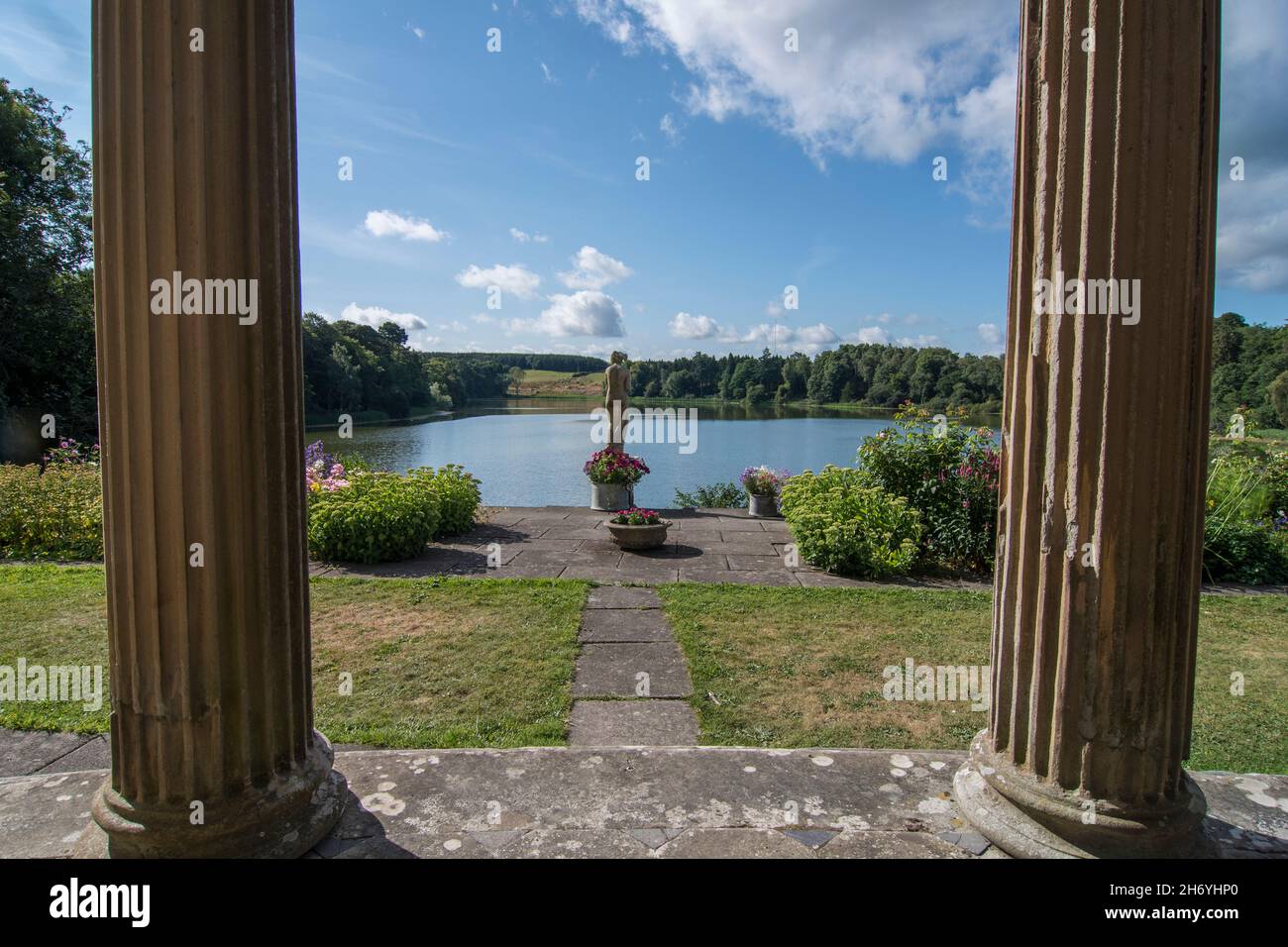 View from Haining House verandah looking towards the Haining Loch Stock ...