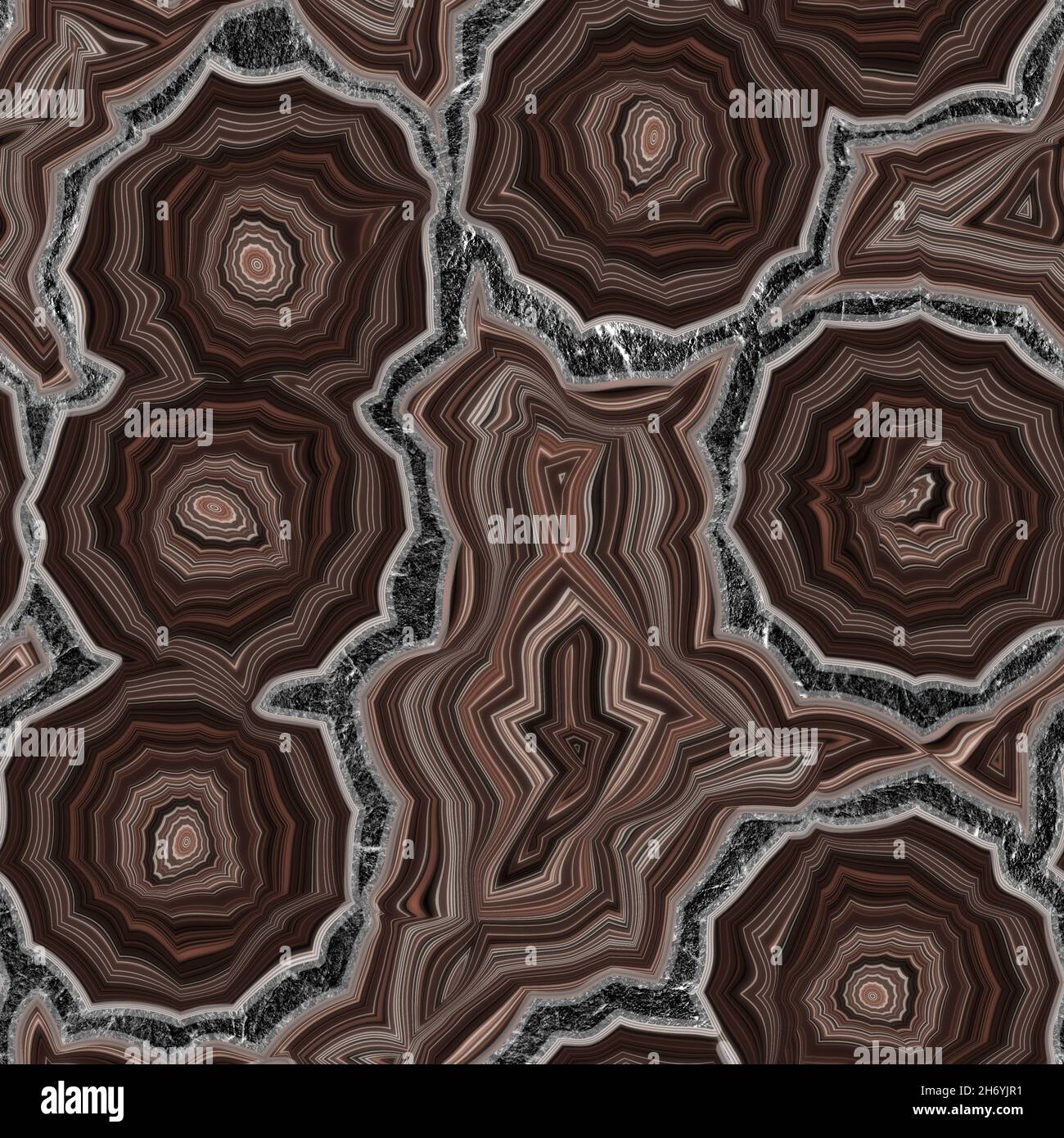 Seamless banded agate geode marble rock with gray stone edge surface ...