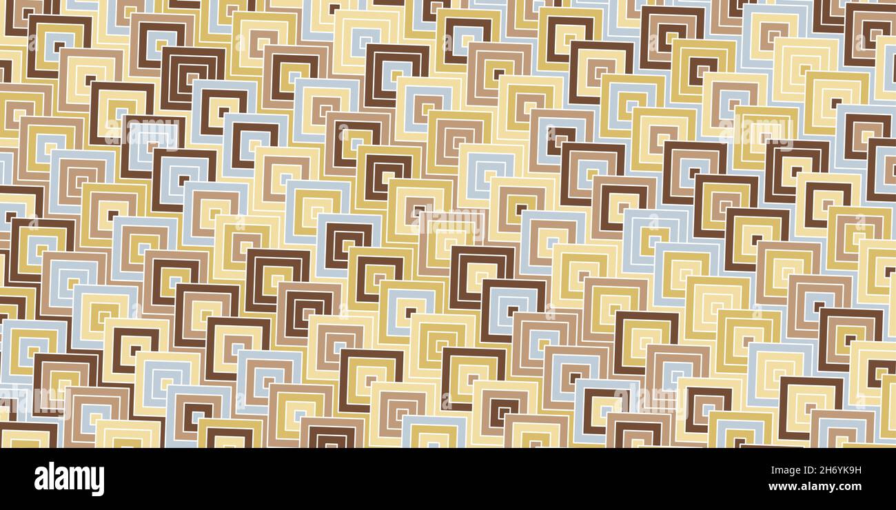 Geometric pattern with square shape overlapping retro style background ...