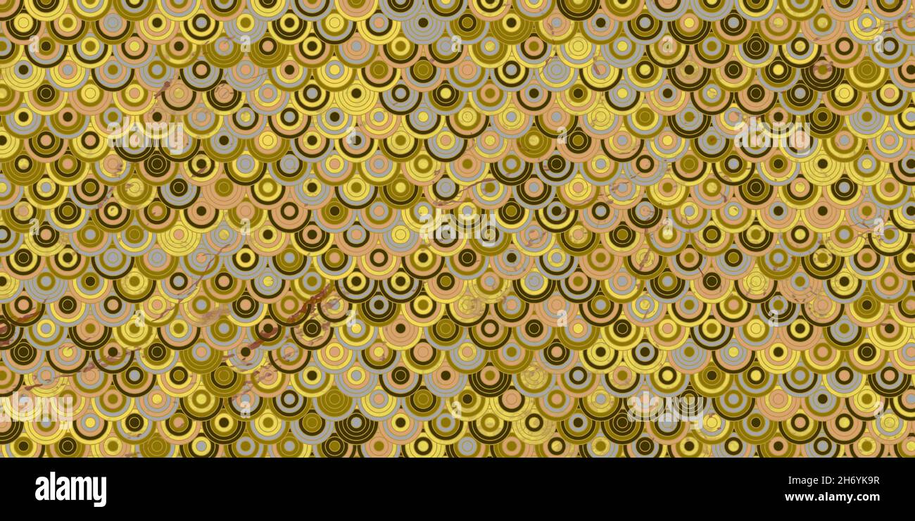 Japanese pattern with circle overlapping and marble texture grunge ...