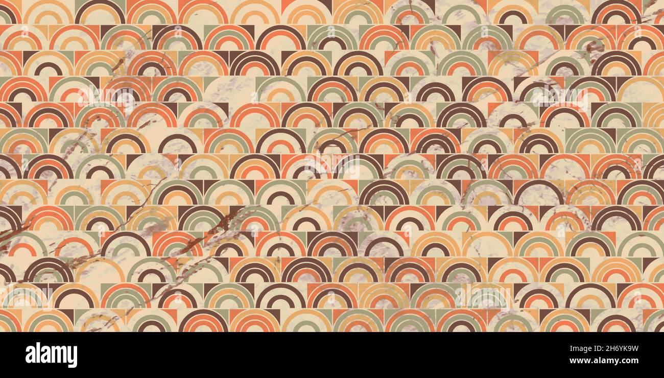 Japanese pattern with circle overlapping and marble texture grunge ...