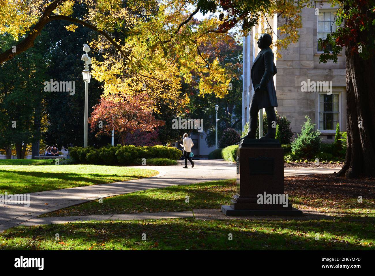 The old Capitol grounds in Raleigh NC include sculptures of historical ...