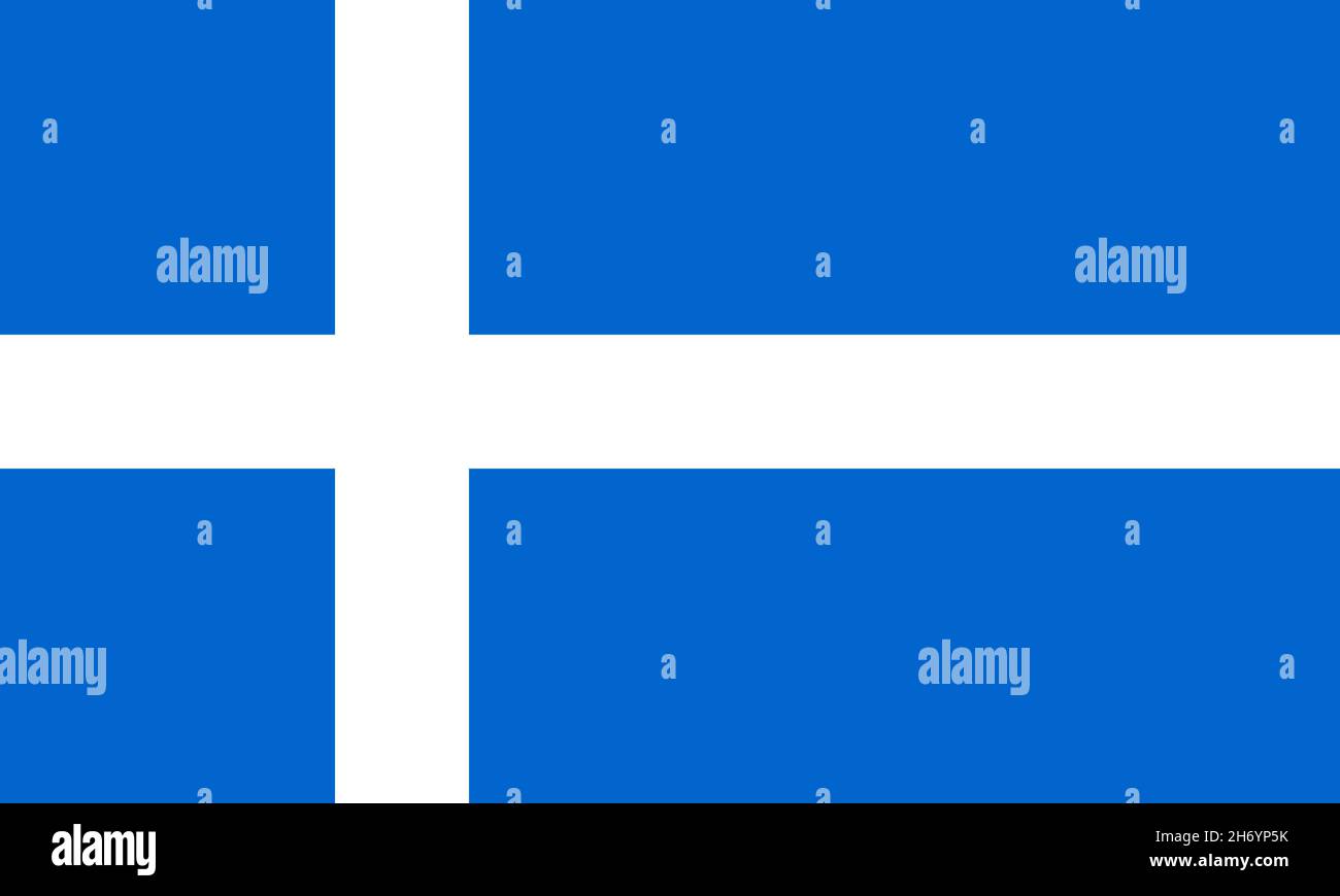 Top view of Shetland county, UK flag. County of united kingdom of great ...