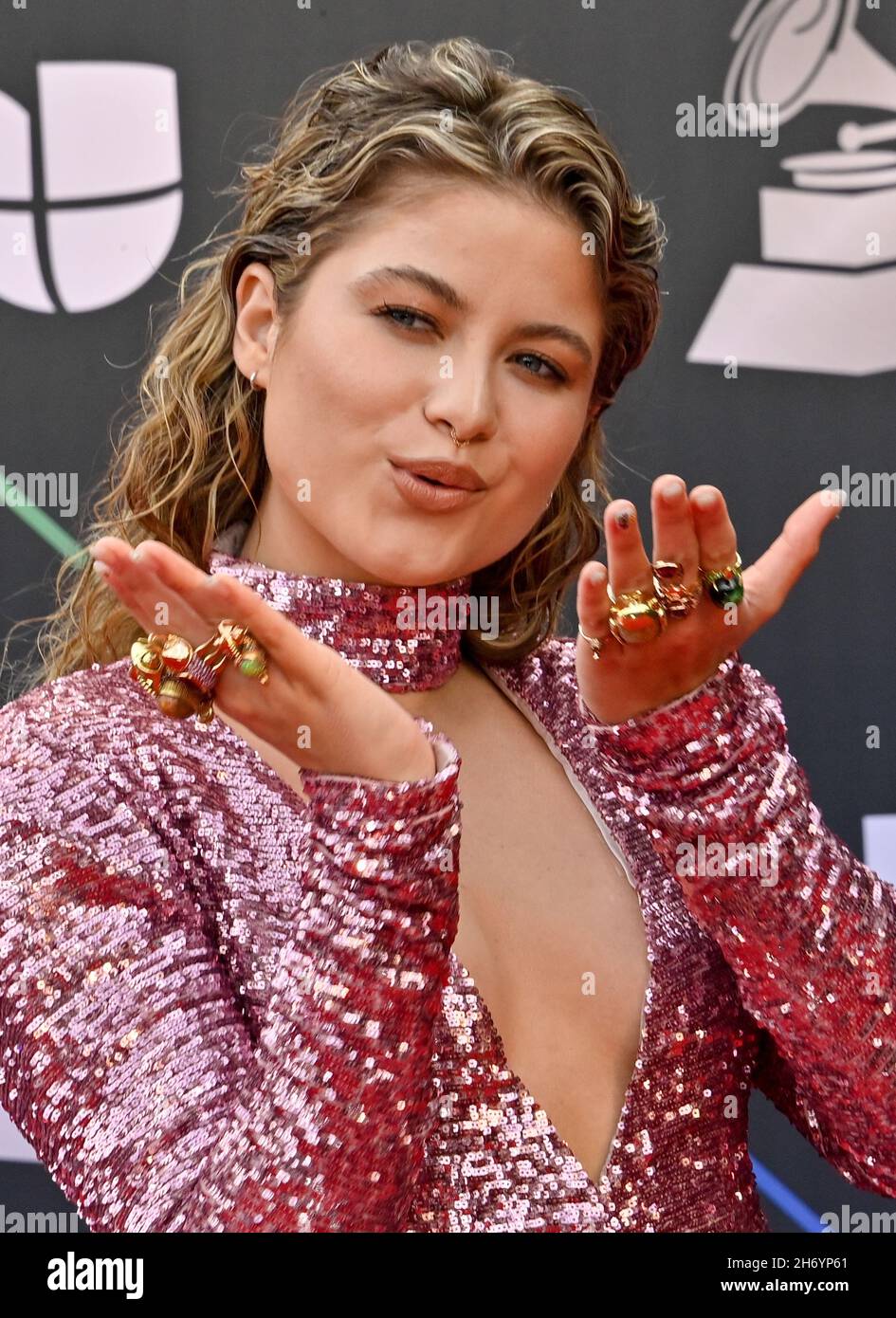 Nevada, United States. 18th Nov, 2021. Sofia Reyes arrives for the 22nd ...