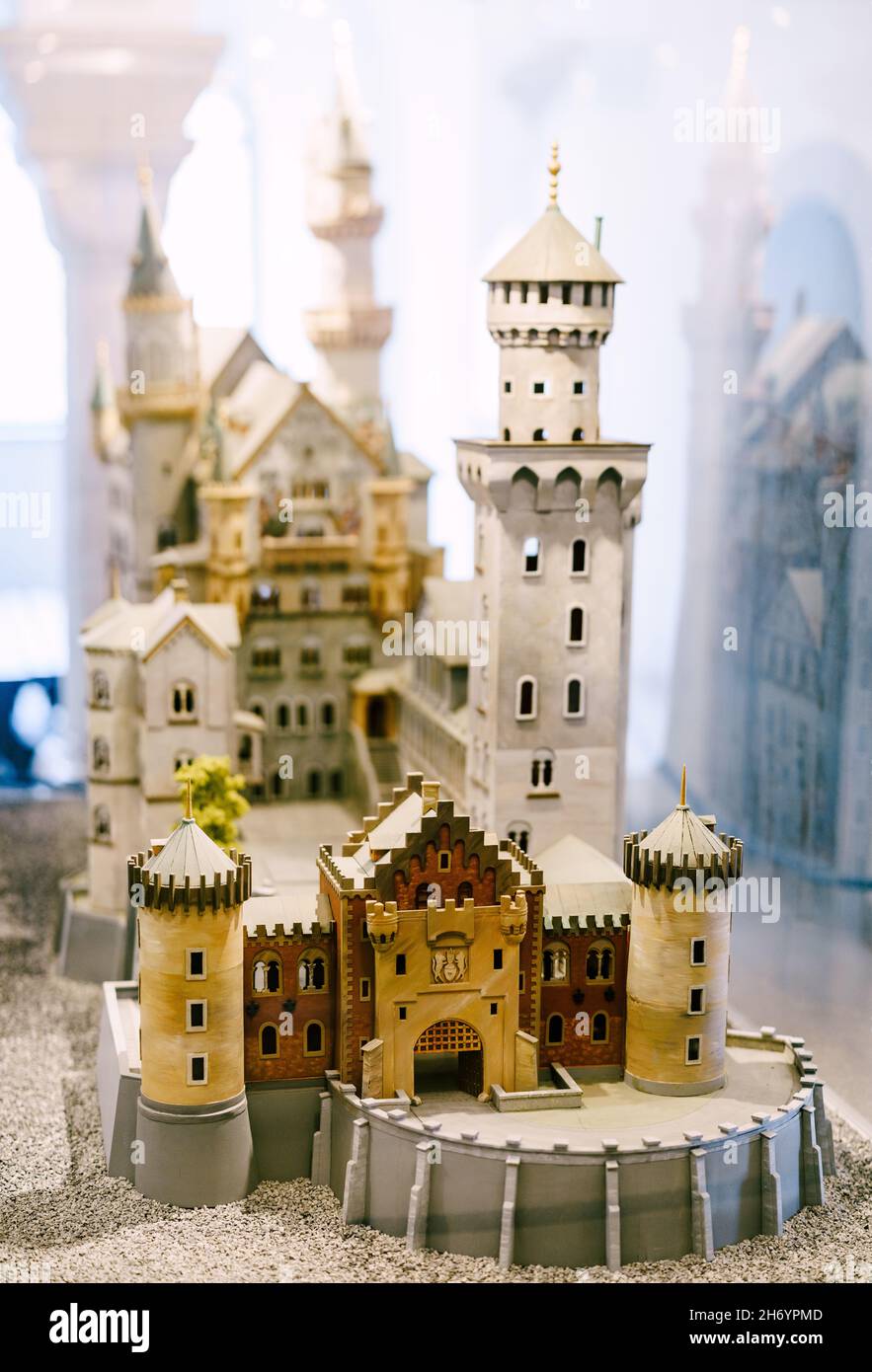 Miniature copy of Neuschwanstein Castle. Germany Stock Photo - Alamy