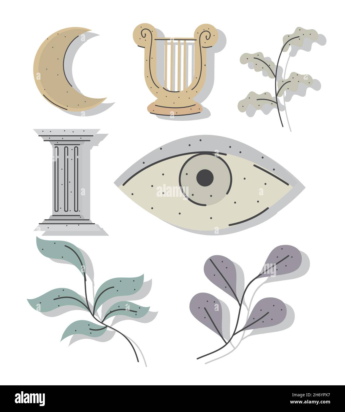 greek style icons Stock Vector Image & Art - Alamy
