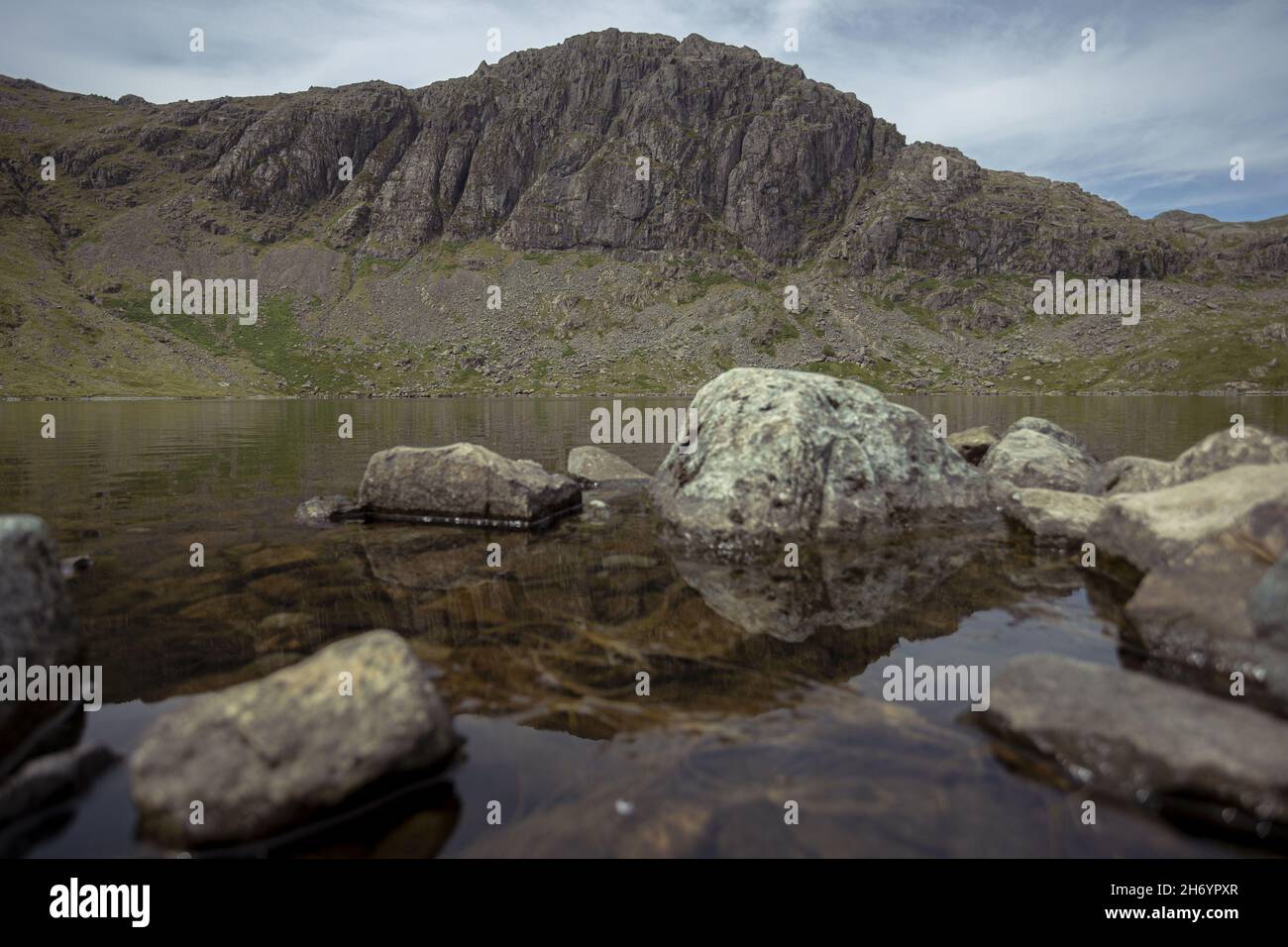 Jack's Rake scramble from Stickle Tarn in Cumbria, National Park in ...