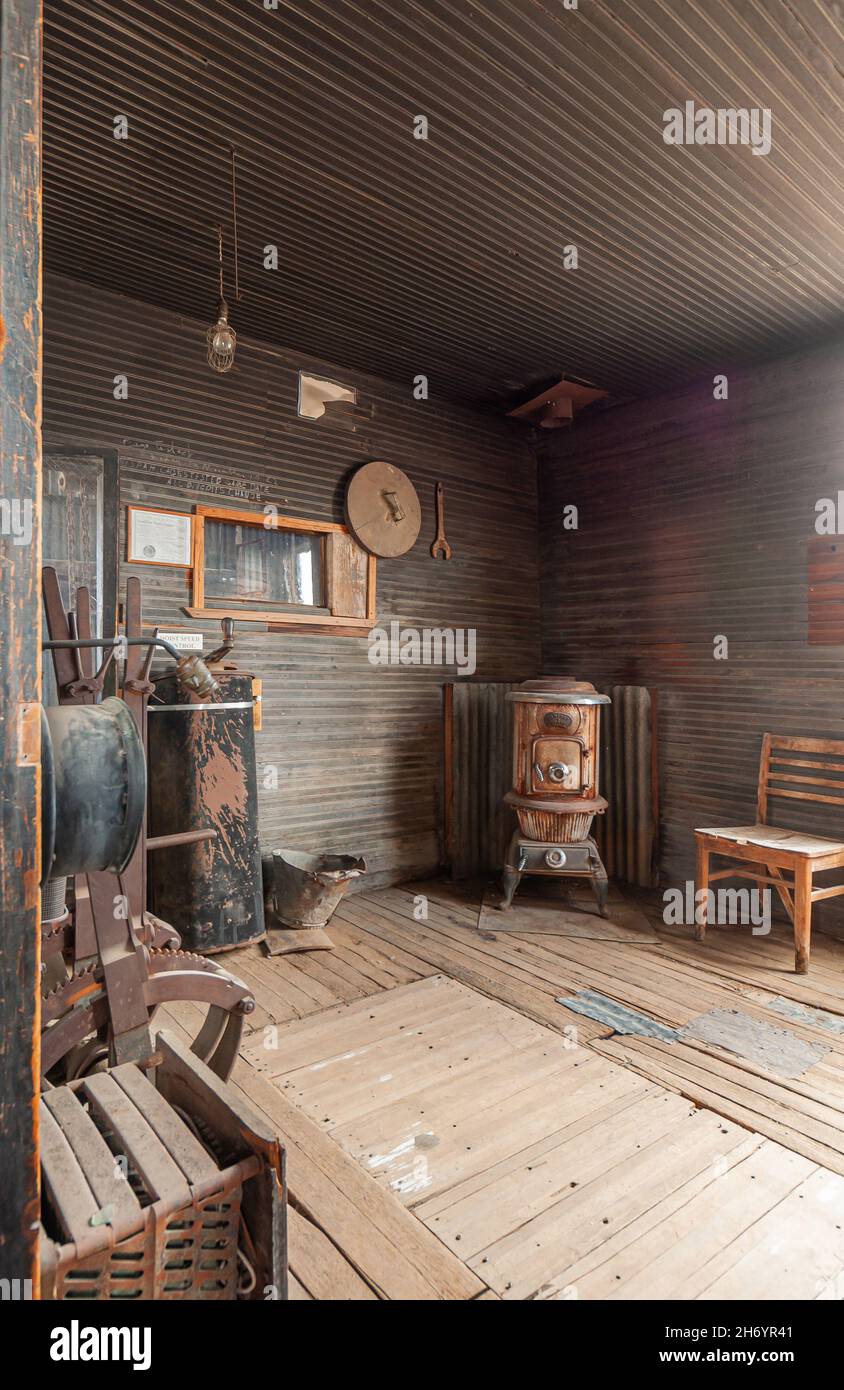 Tonopah, Nevada, US - May 18, 2011: Historic Mining Park. Office space ...
