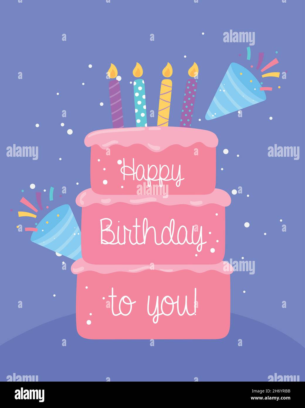 happy birthday cake Stock Vector Image & Art - Alamy