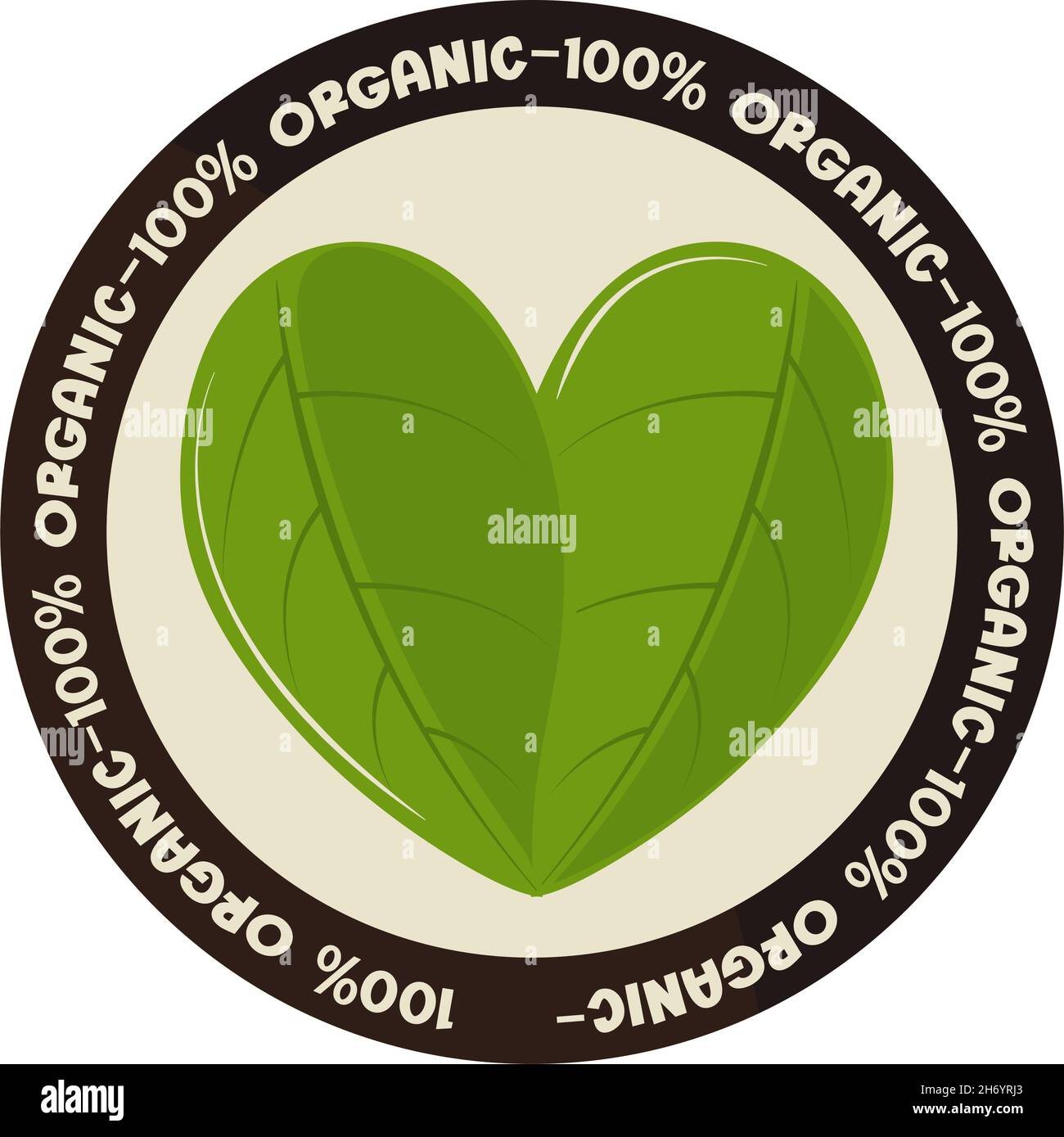 organic leaves label Stock Vector Image & Art - Alamy