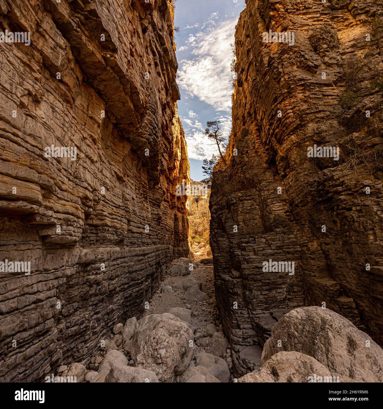 The Devils Hall In Guadalupe Mountains National Park Stock Photo - Alamy
