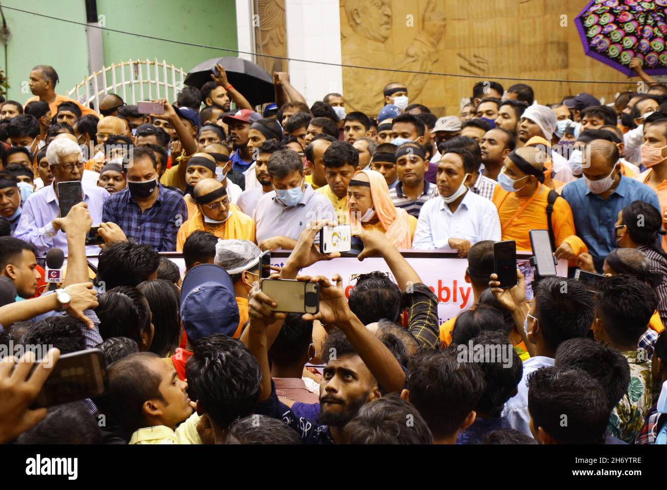 Bangladesh. 17th Oct, 2021. Mass rallies and movements are going on in ...