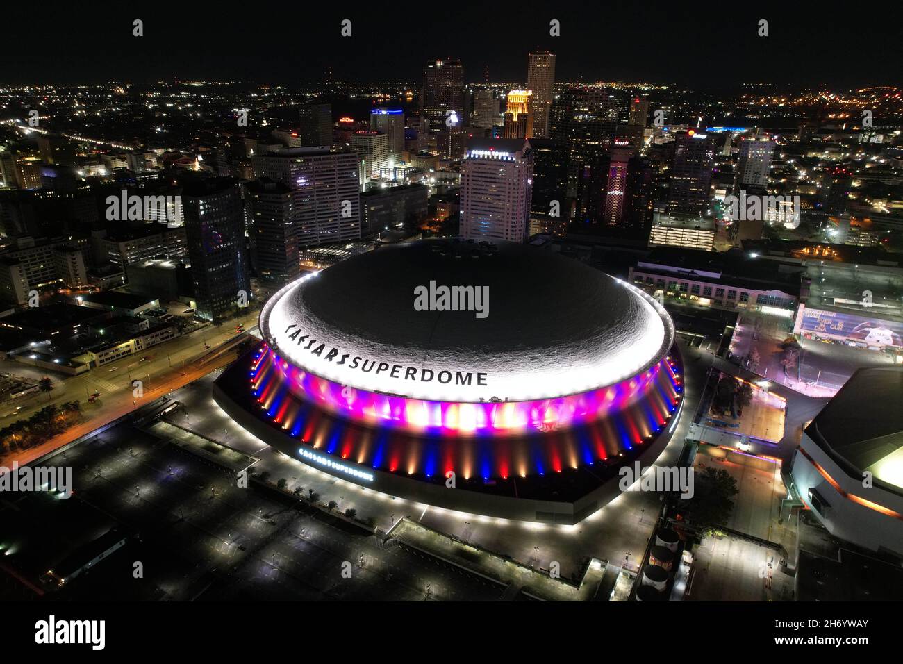New Orleans, United States. 13th Nov, 2021. An aerial view of the ...