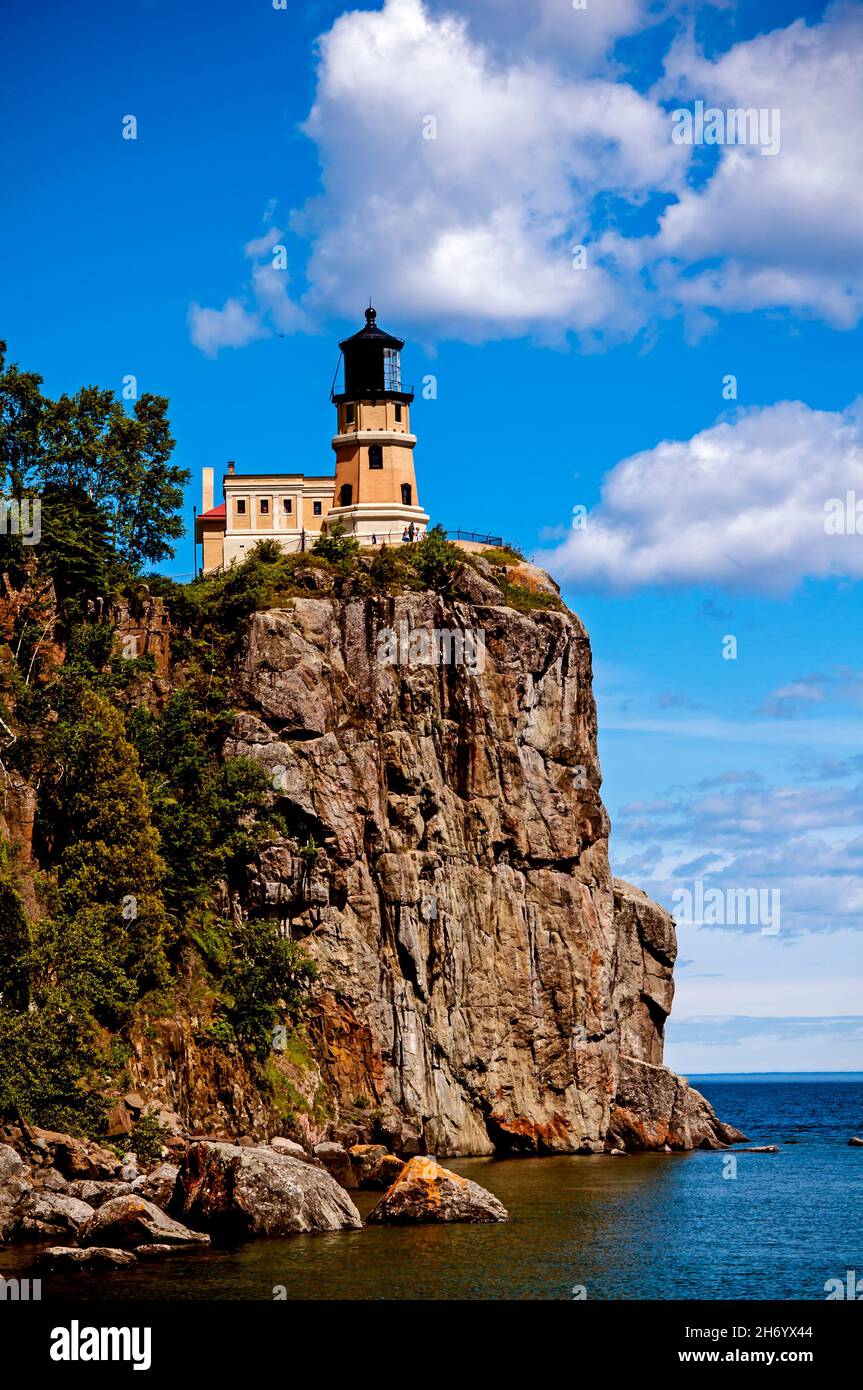 Split Rock Light House on Minnesota North Shore Scenic Drive Stock ...