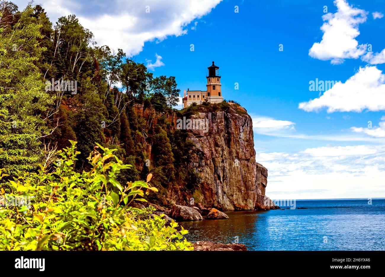 Split Rock Light House on Minnesota North Shore Scenic Drive Stock ...