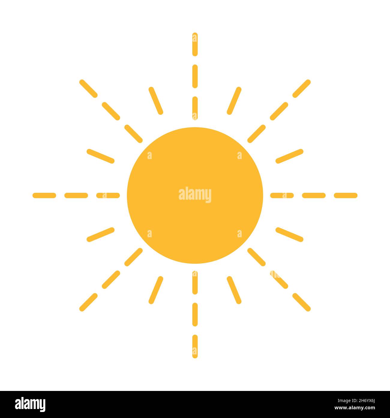 Sun flat icon vector. Summer pictogram. Sunlight symbol. for website ...