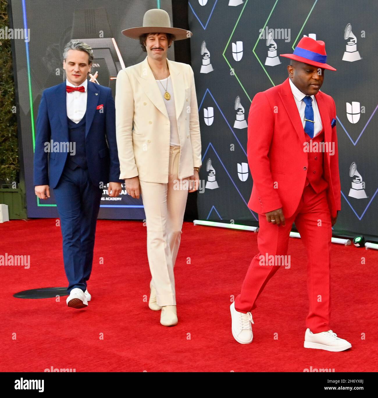 Nevada, United States. 18th Nov, 2021. Adan Jodorowsky (C) arrives for ...