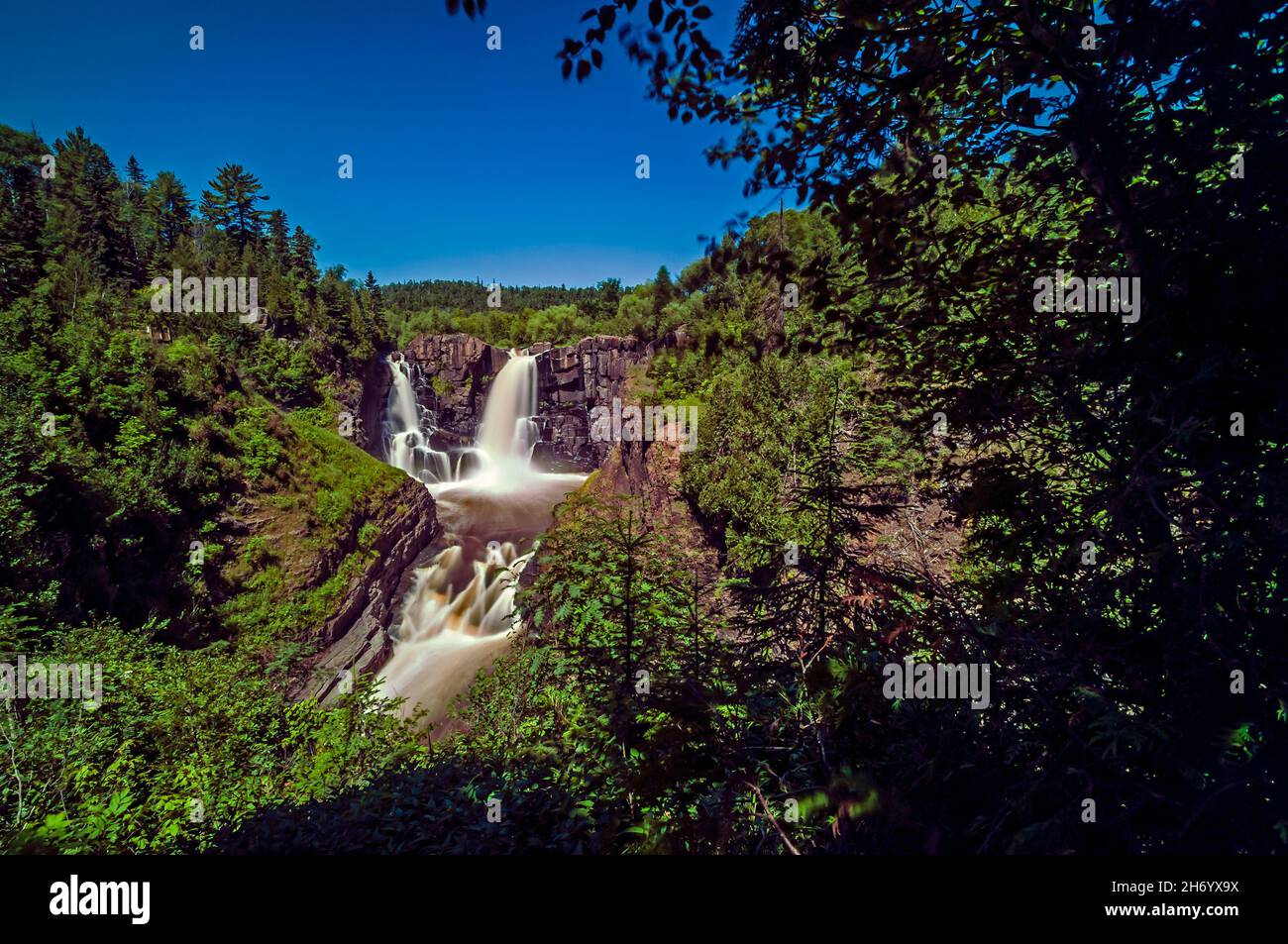 High Falls at Grand Portage State Park Stock Photo - Alamy