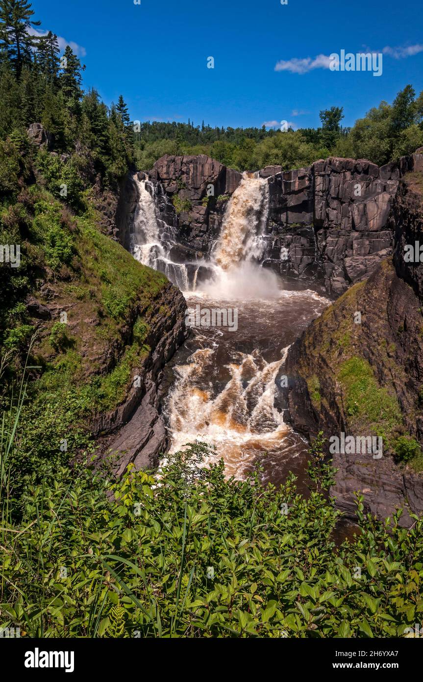 High Falls at Grand Portage State Park Stock Photo - Alamy