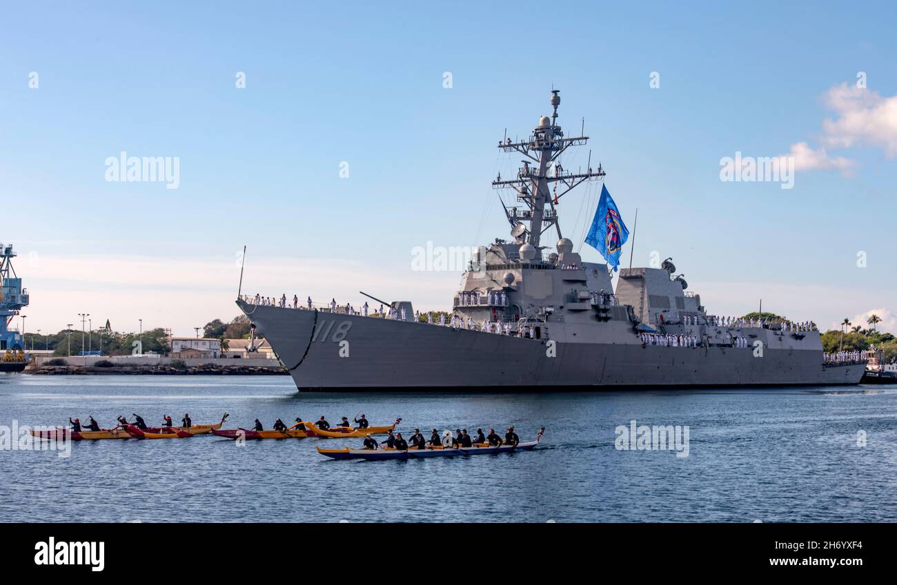 The U.S. Navy's newest guided-missile destroyer, the future USS Daniel ...
