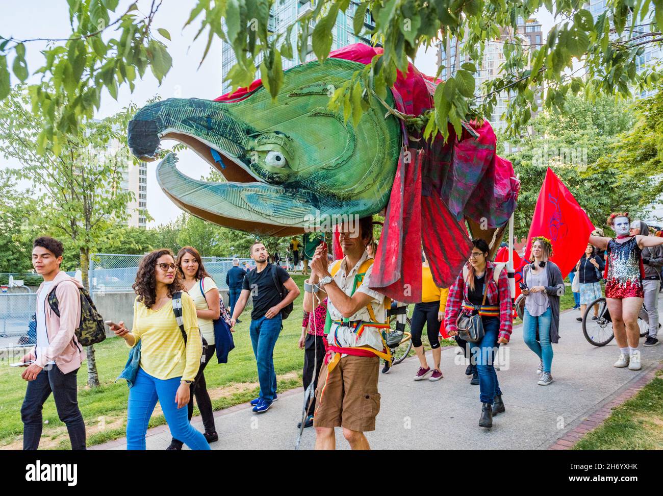 Sockeye Salmon puppet, Gathering Festival, Summer Solstice Celebration ...