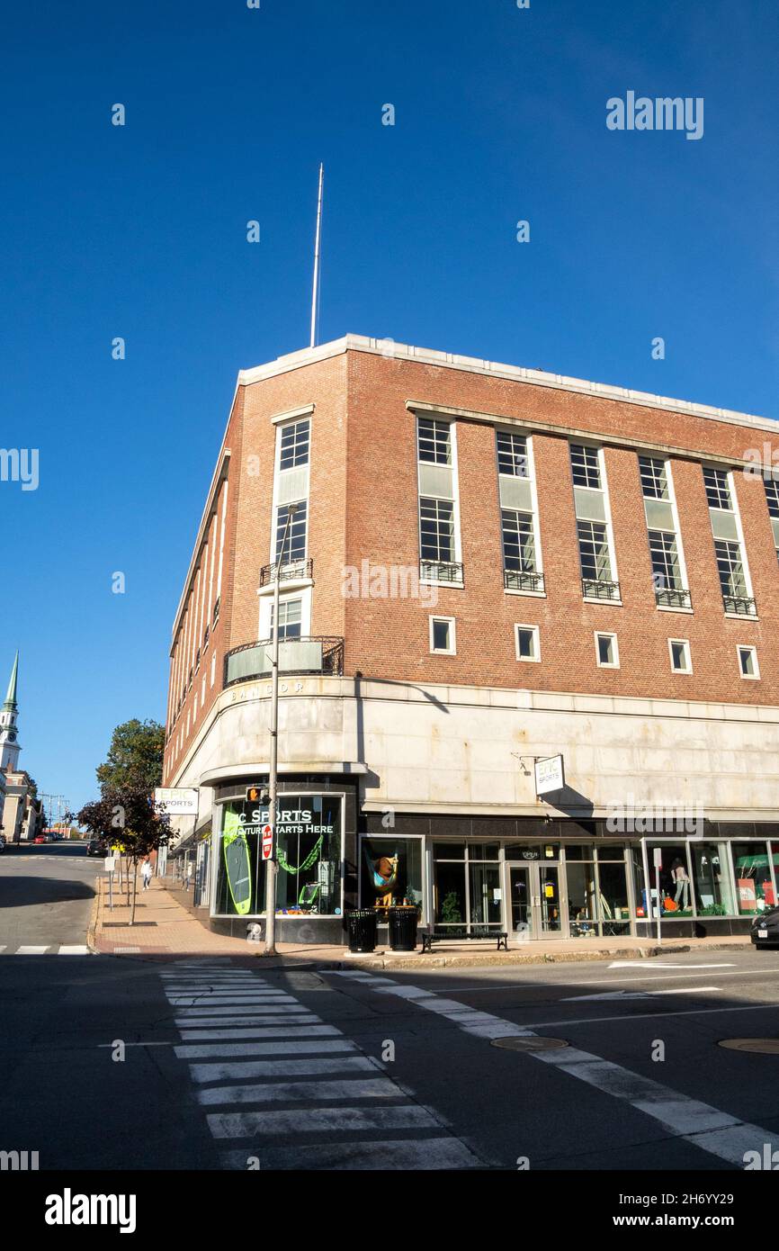 Bangor, ME - USA - Oct. 12, 2021: Vertical view of the massive iconic ...