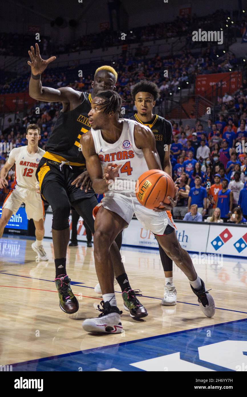 November 18, 2021: Florida Gators guard Phlandrous Fleming Jr. (24 ...