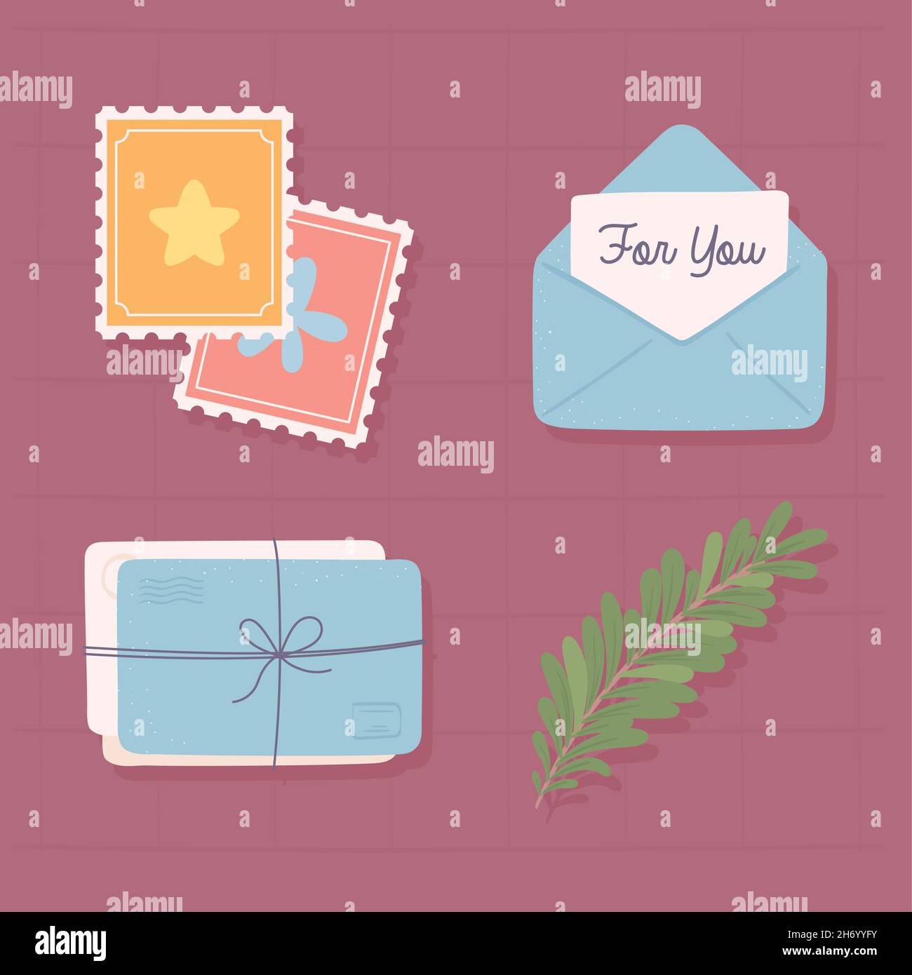 letters post stamp Stock Vector Image & Art - Alamy