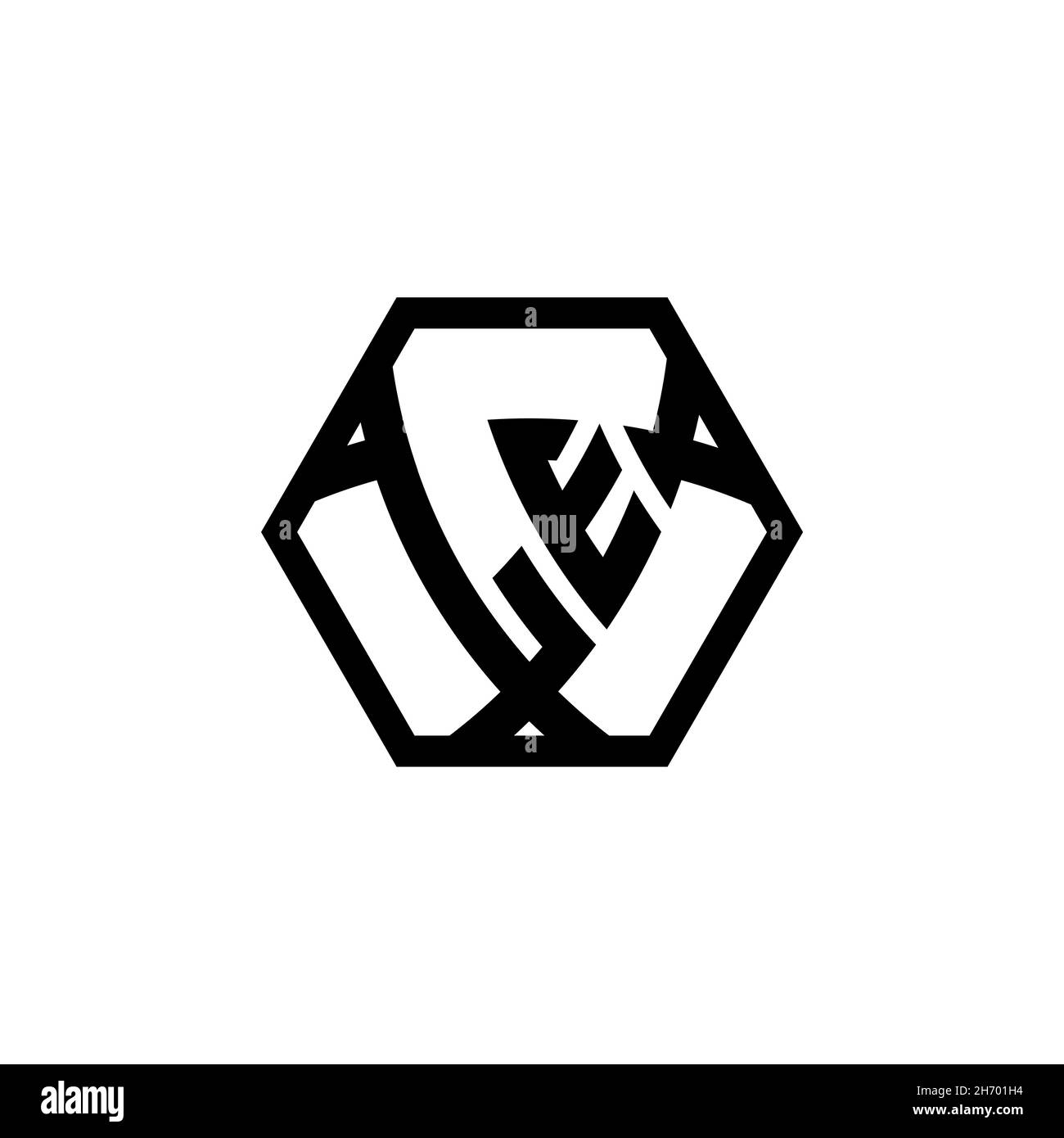 LE Monogram logo letter with triangle shield shape hexagonal rounded. Triangle monogram logo ...