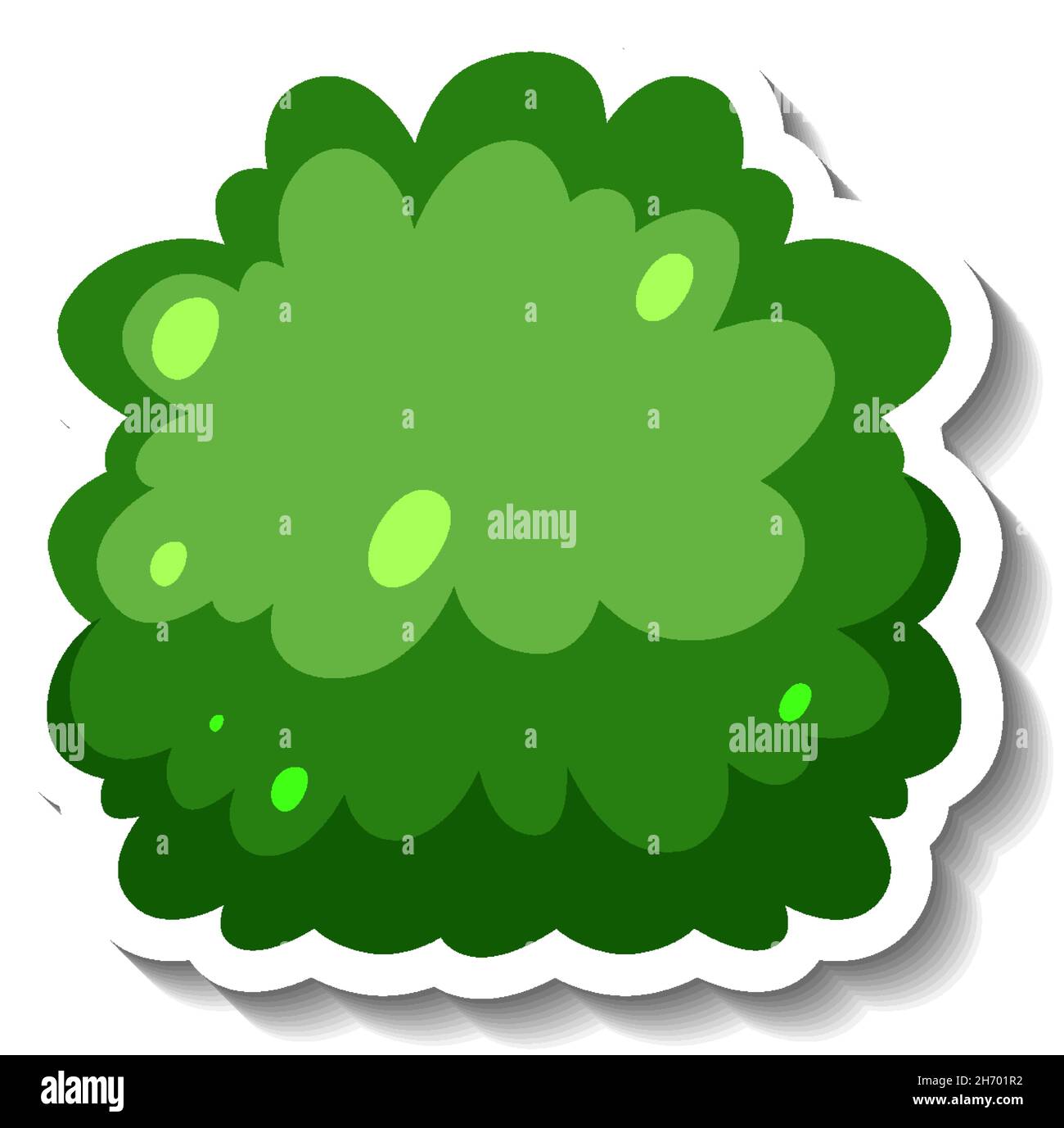 A green bush in cartoon style illustration Stock Vector Image & Art - Alamy