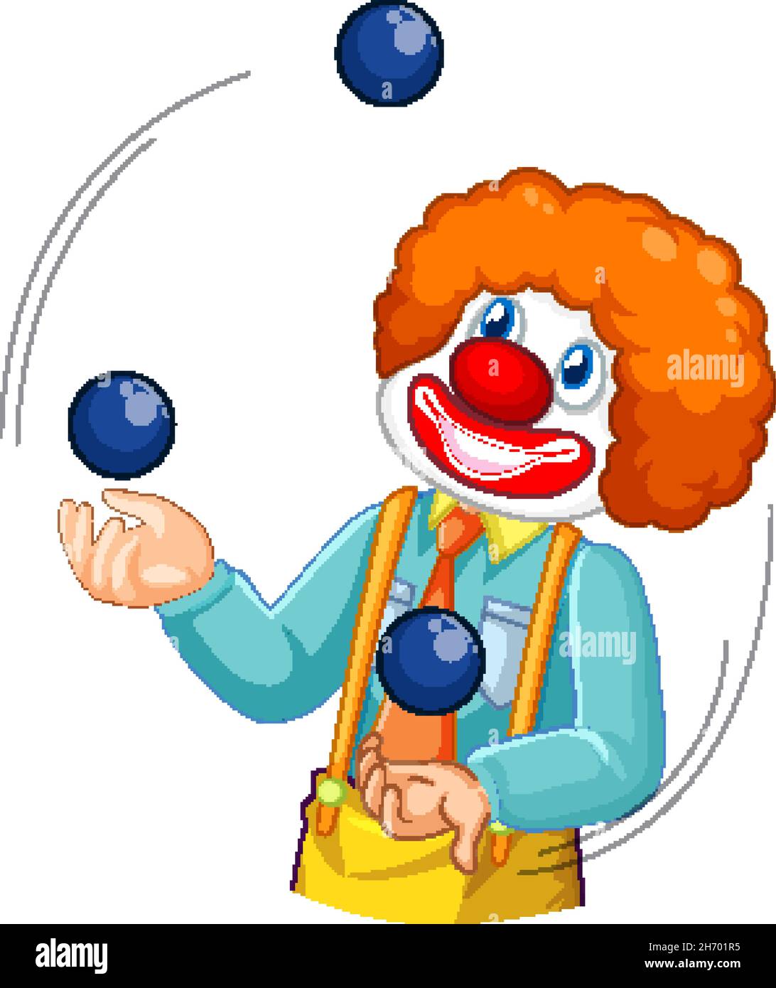 A clown juggling balls on white background illustration Stock Vector ...