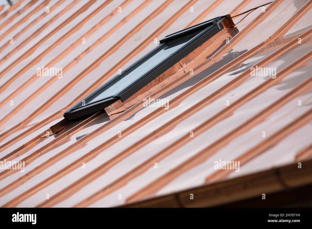 Building with new skylight in roof Stock Photo - Alamy