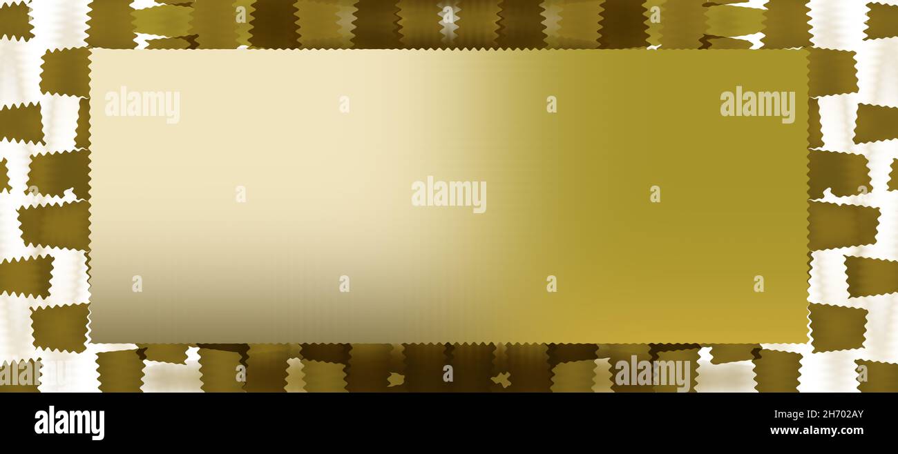 An abstract wavy golden border background image Stock Photo - Alamy
