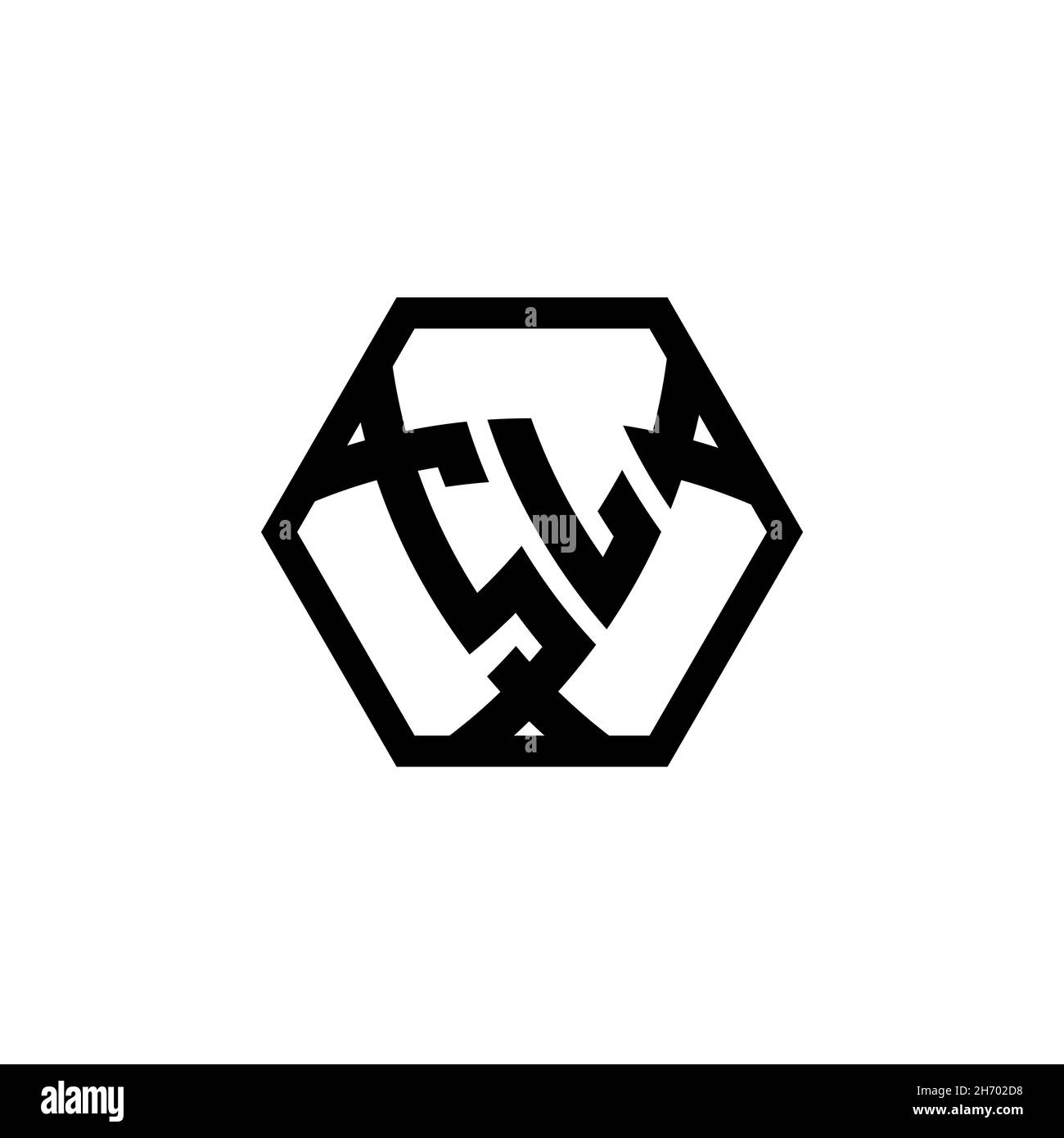 SL Monogram logo letter with triangle shield shape hexagonal rounded ...