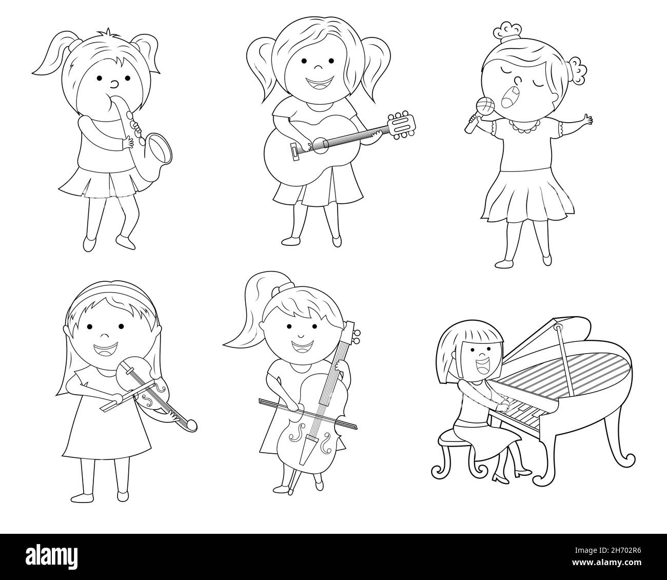 coloring book for children. color it according to the drawing. a set of ...