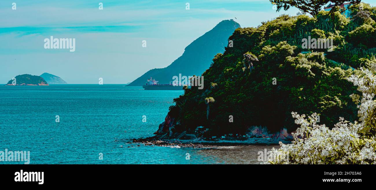 Rio de Janeiro, Brazil - CIRCA 2021: Coastal region of ocean beach ...