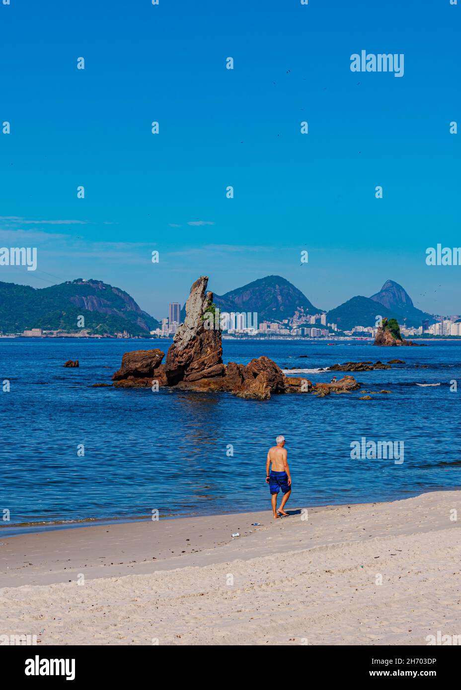 Rio de Janeiro, Brazil - CIRCA 2021: Coastal region of ocean beach ...