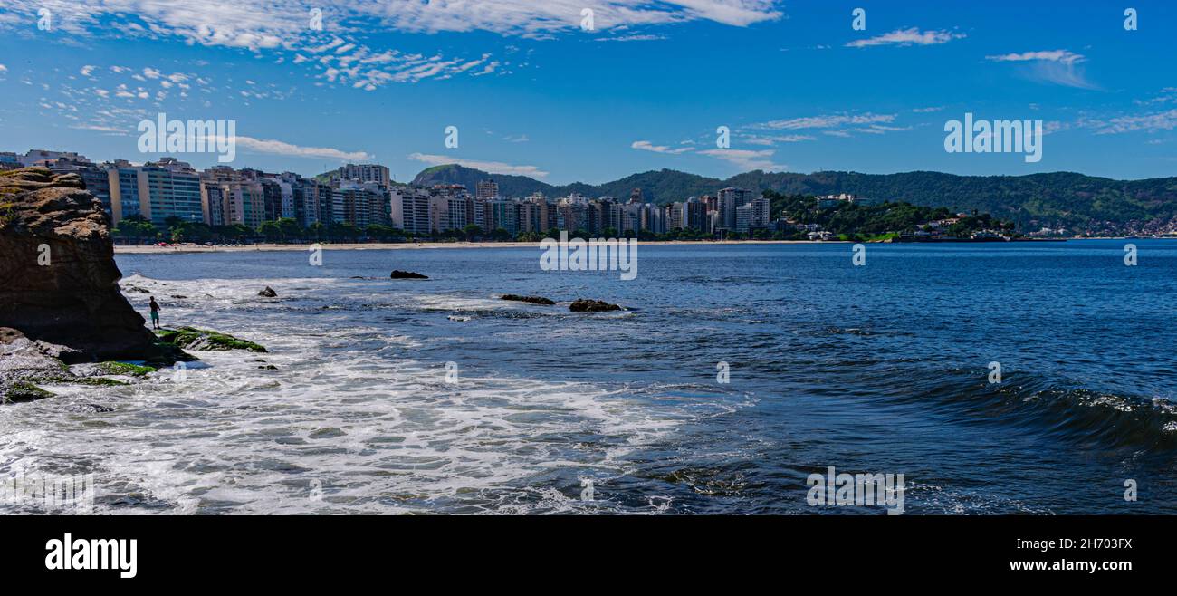 Rio de Janeiro, Brazil - CIRCA 2021: Coastal region of ocean beach ...