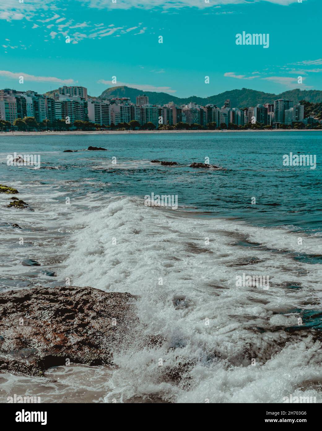 Rio de Janeiro, Brazil - CIRCA 2021: Coastal region of ocean beach ...